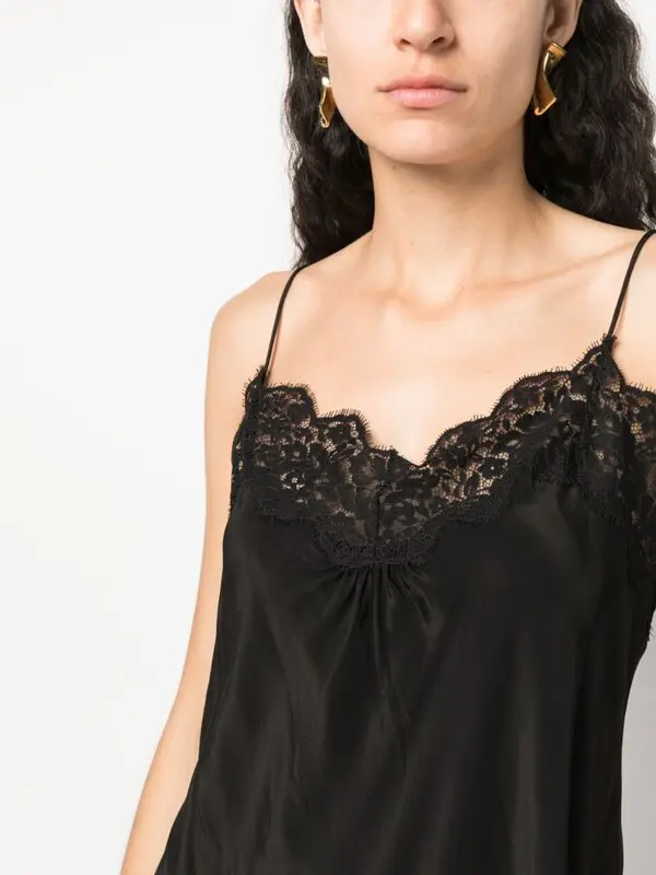 Zimmermann Lace-trim Ruched Tank Top