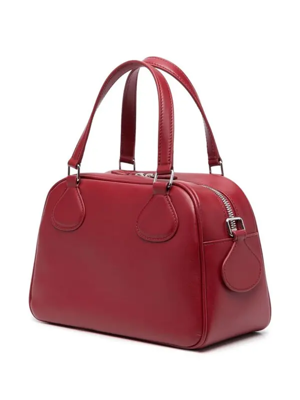 COURREGES Re-edition Leather Tote Bag - Red