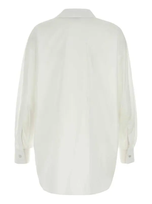 Alexander McQueen Orchid-appliqué Poplin Shirt