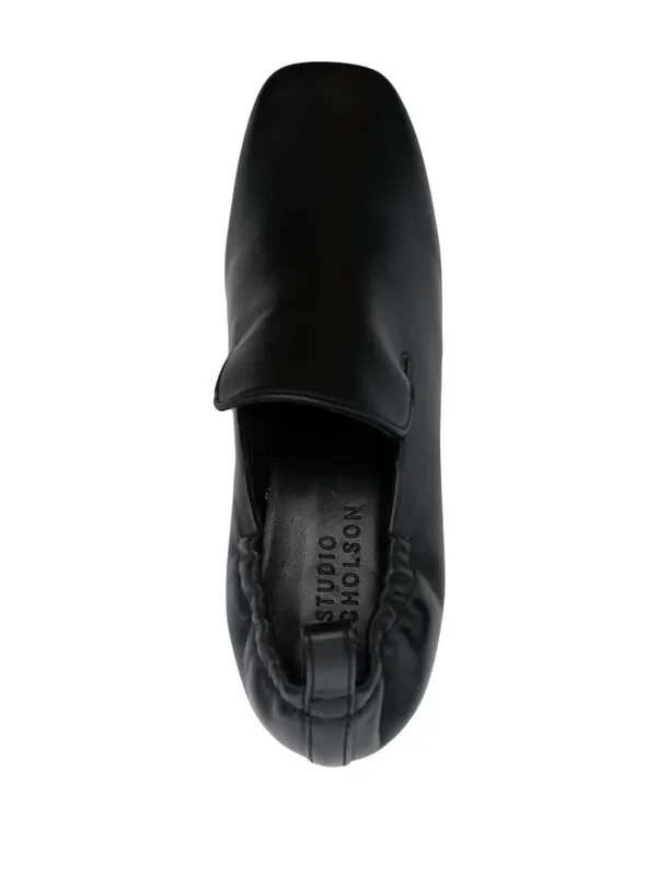 Studio Nicholson Moon 45mm Leather Loafers - Black