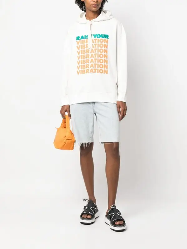 La DoubleJ Slogan-print Cotton Hoodie