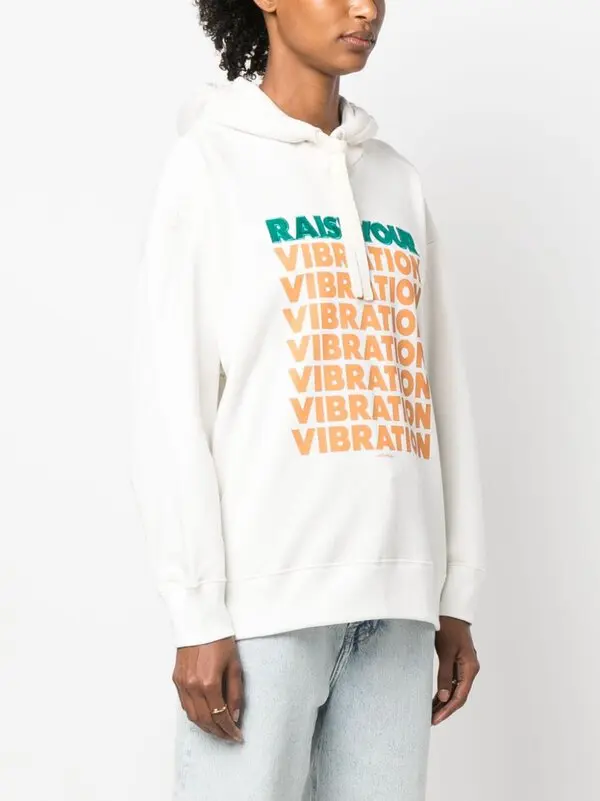 La DoubleJ Slogan-print Cotton Hoodie