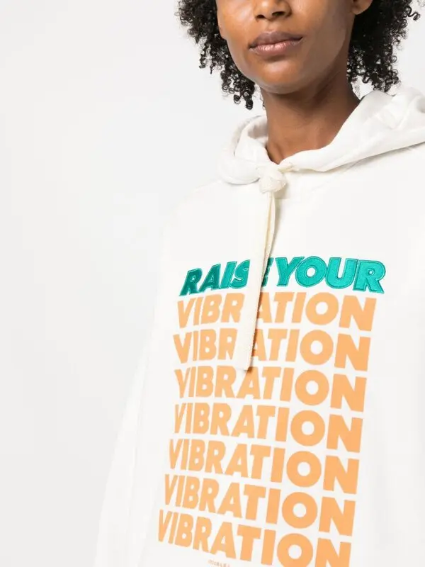 La DoubleJ Slogan-print Cotton Hoodie