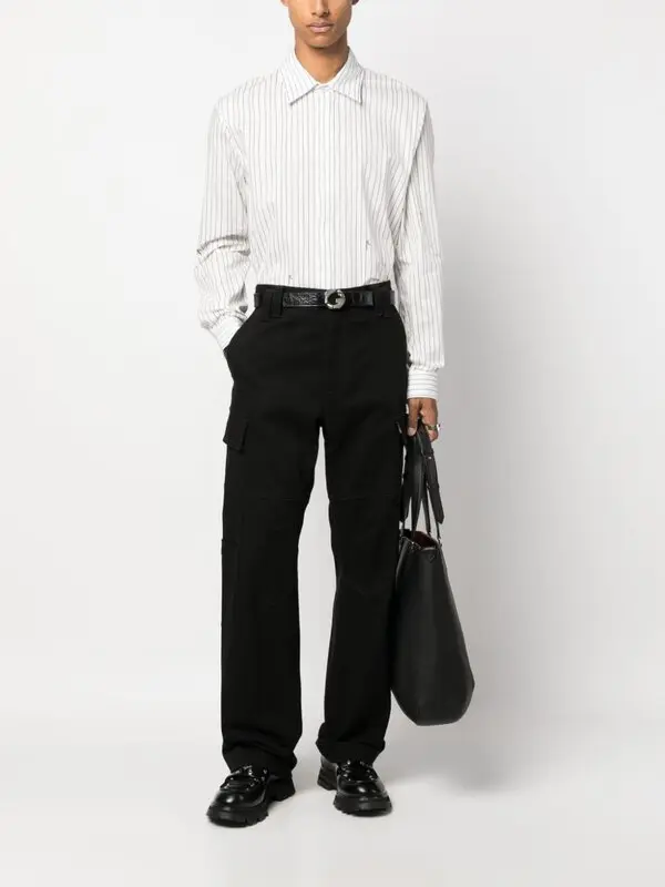Amiri Striped Long-sleeve Cotton Shirt