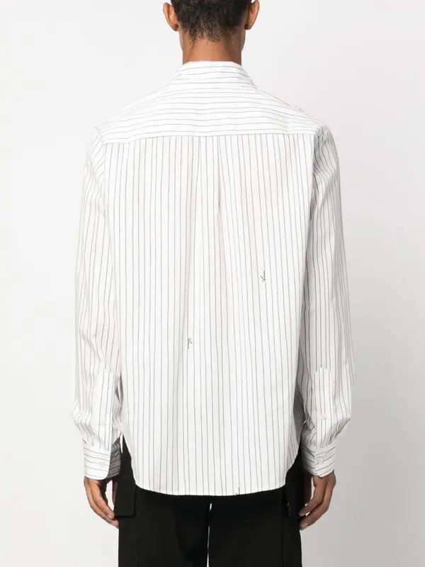 Amiri Striped Long-sleeve Cotton Shirt