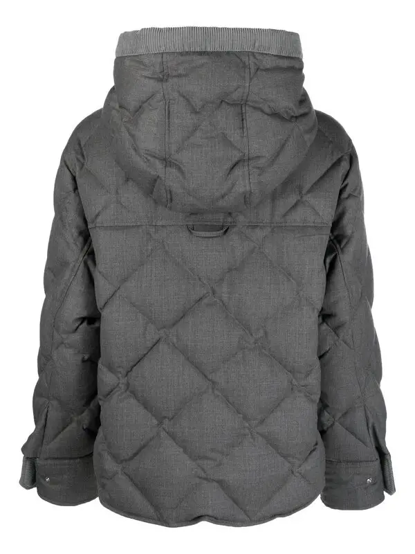 Thom Browne Super 120's Hooded Padded Jacket