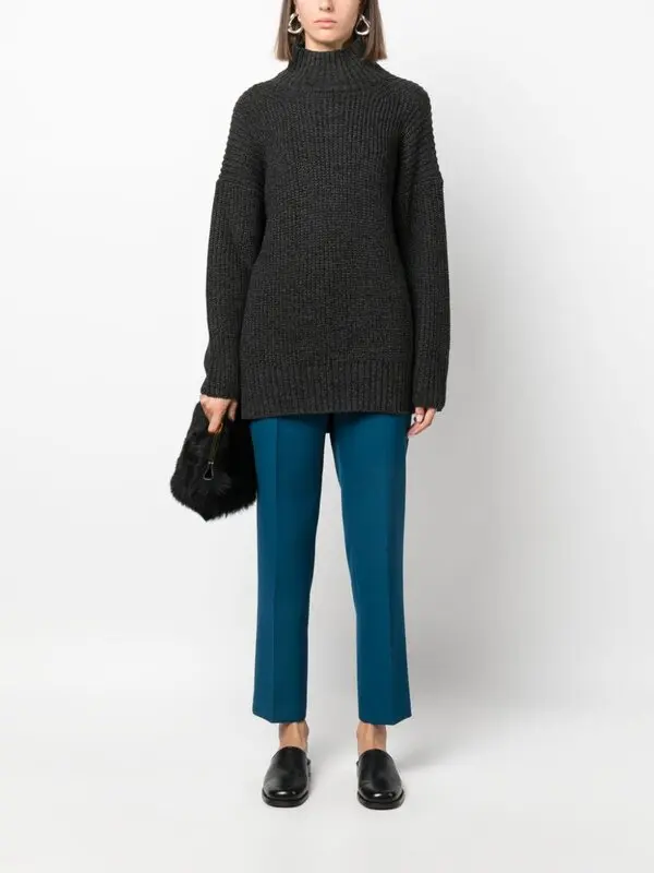 JIL SANDER Tailored Cropped Trousers - Blue