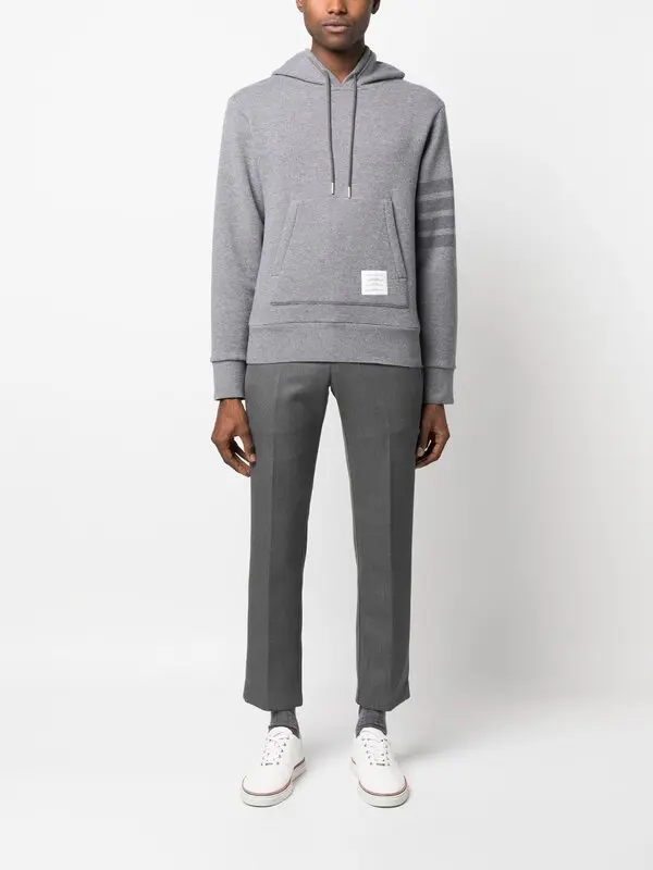 Thom Browne Sleeve Stripe Hoodie - Grey