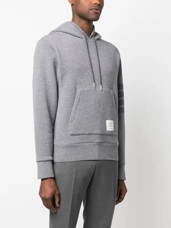 Thom Browne Sleeve Stripe Hoodie - Grey