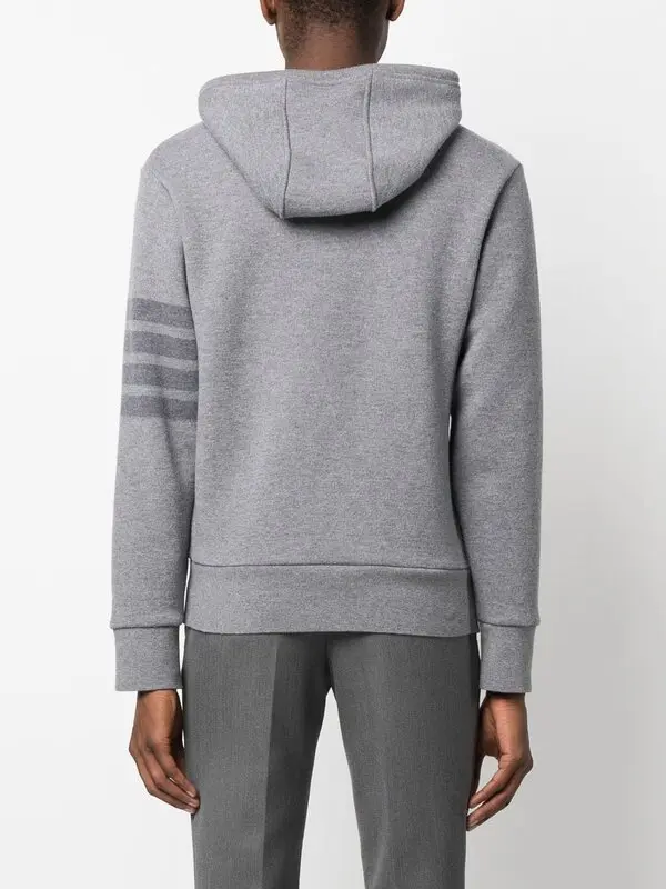 Thom Browne Sleeve Stripe Hoodie - Grey