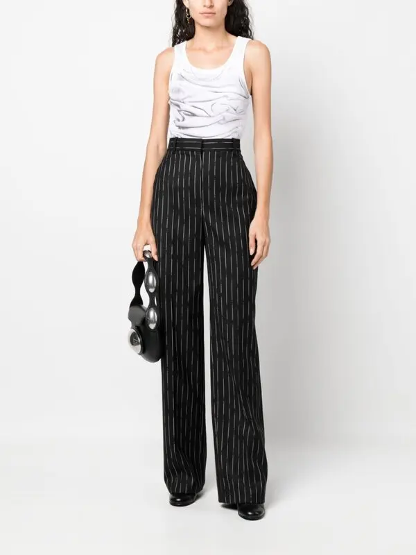 Alexander McQueen High-waisted Striped Trousers