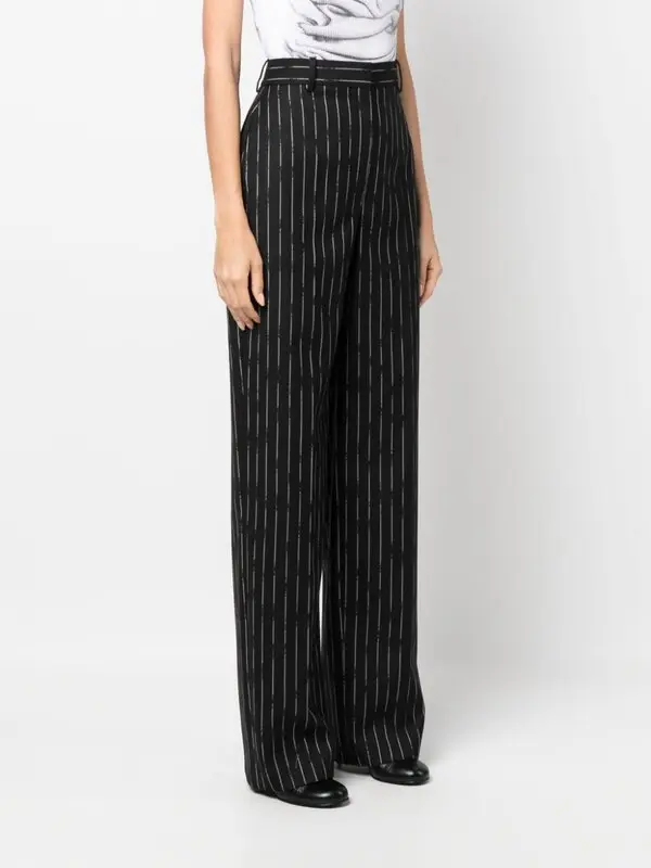 Alexander McQueen High-waisted Striped Trousers