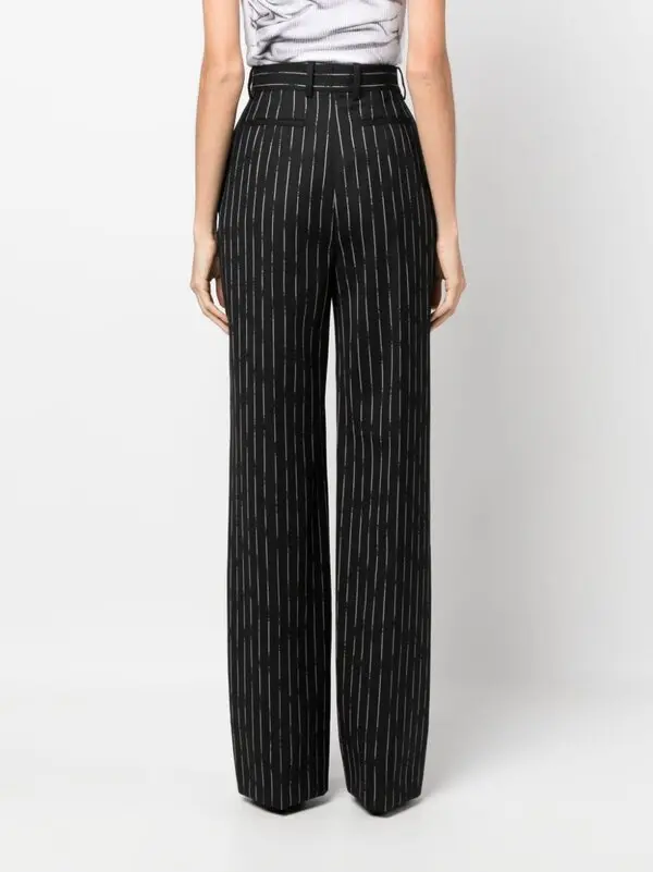 Alexander McQueen High-waisted Striped Trousers