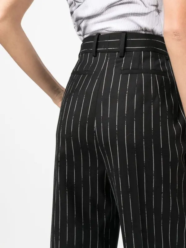 Alexander McQueen High-waisted Striped Trousers