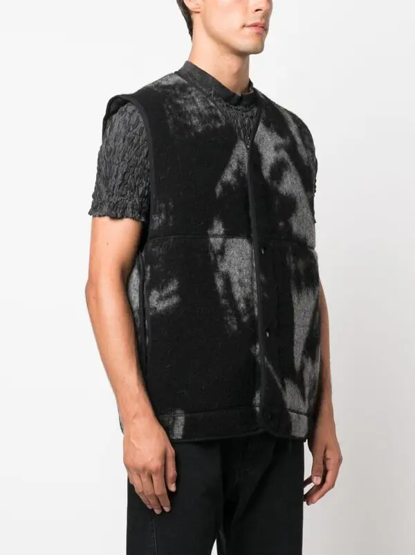 Y3 Graphic-print Wool-blend Gilet
