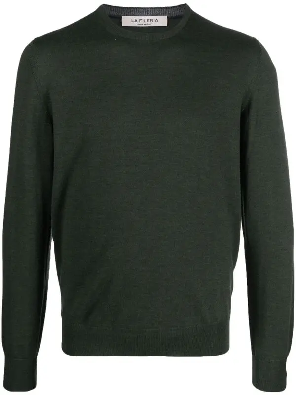 FILERIA Virgin-wool Fine-knit Jumper - Green