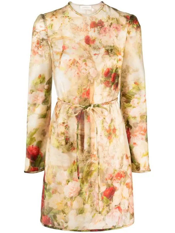 Zimmermann Luminosity Floral-print Silk Minidress