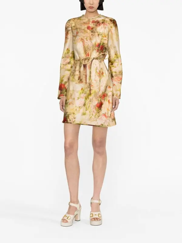Zimmermann Luminosity Floral-print Silk Minidress
