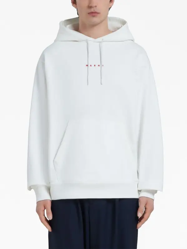Marni Logo Print Cotton Hoodie