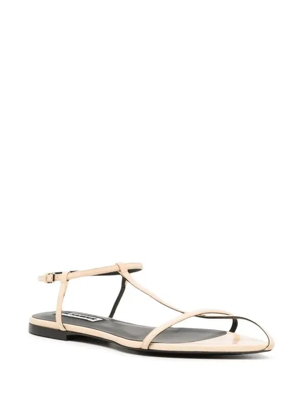 JIL SANDER Strappy Flat Sandals - Neutrals