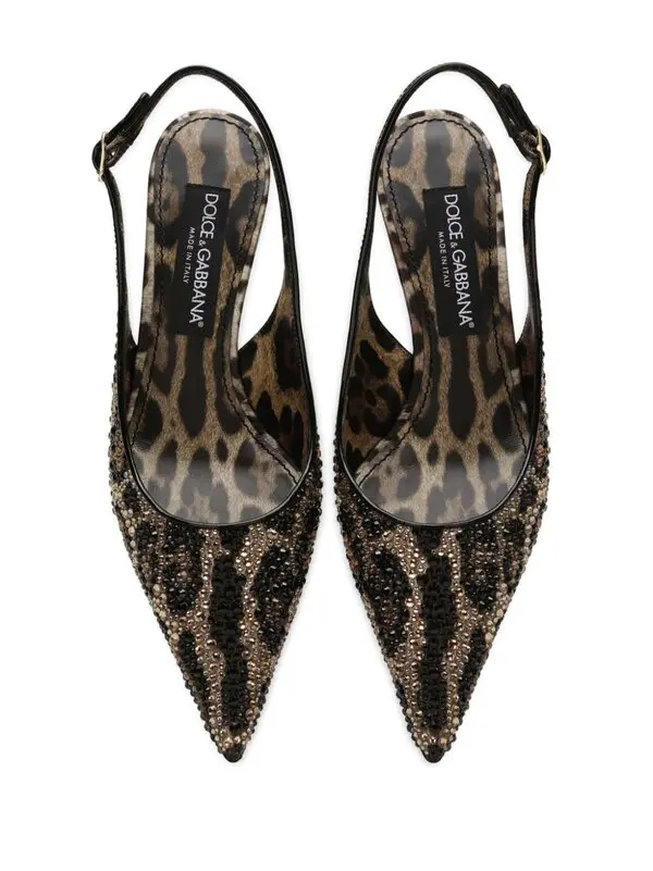 Dolce & Gabbana 60mm Leopard-print Slingback Pumps