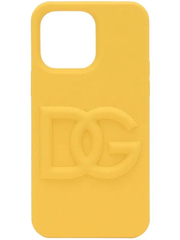 Dolce & Gabbana Logo-embossed Iphone 14 Pro Max Case - Yellow