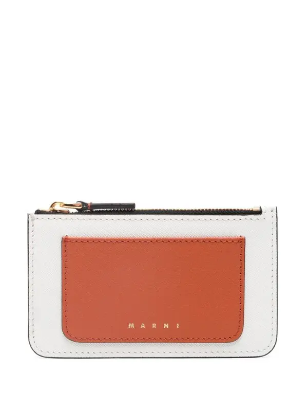 Marni Colour-block Leather Cardholder - White