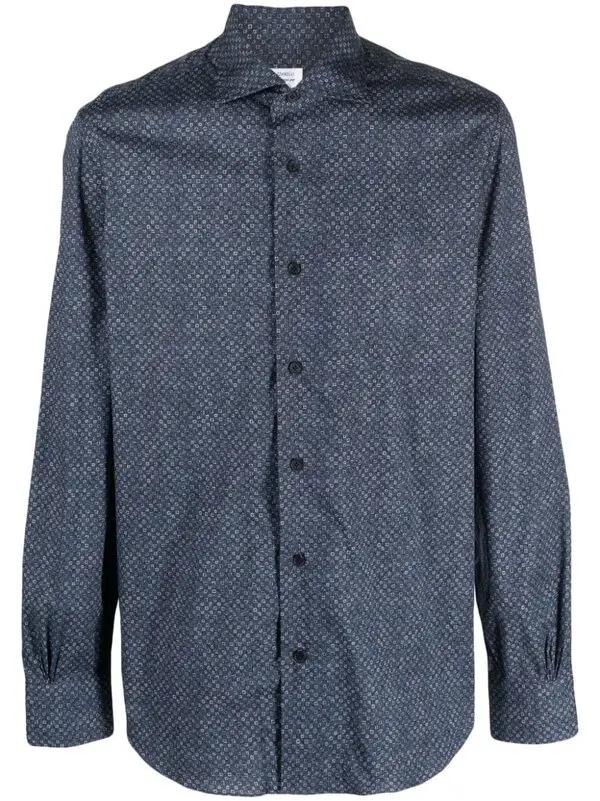 MAZZARELLI Textured-finish Cotton Shirt