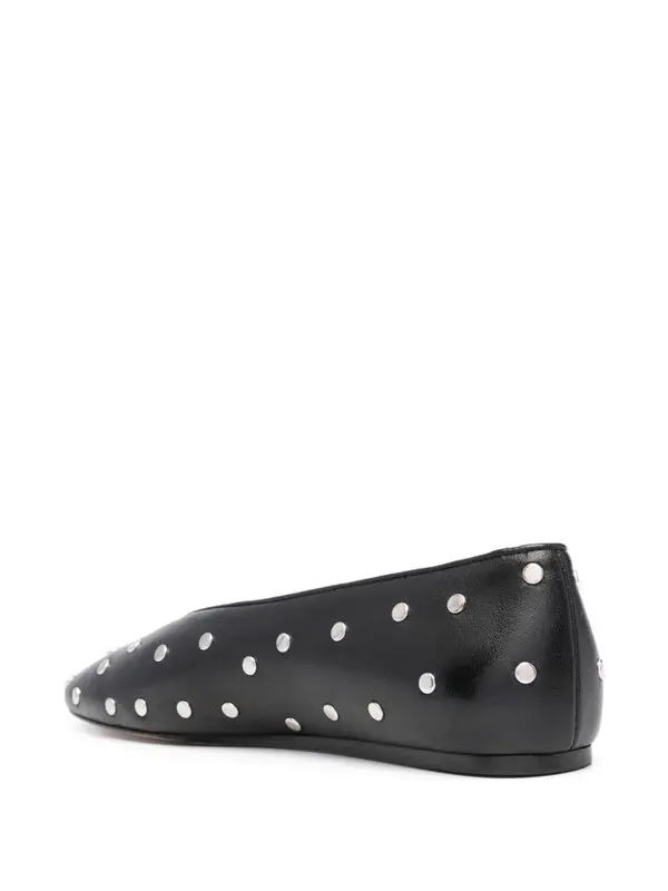 Le Monde Beryl Luna Leather Ballerina Shoes - Black