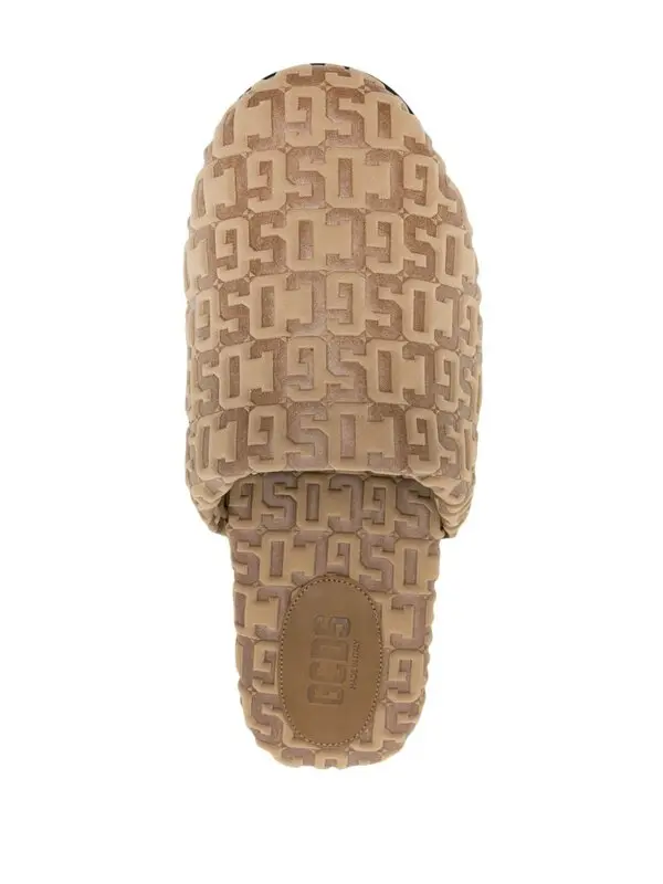 Gcds Logo-embossed Monogram Slippers - Brown