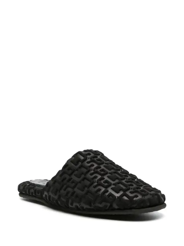 Gcds Logo-embossed Monogram Slippers