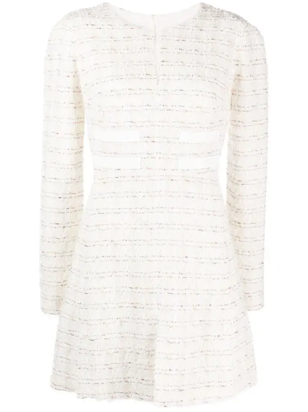 Giambattista Valli Long-sleeve Tweed Minidress - Neutrals