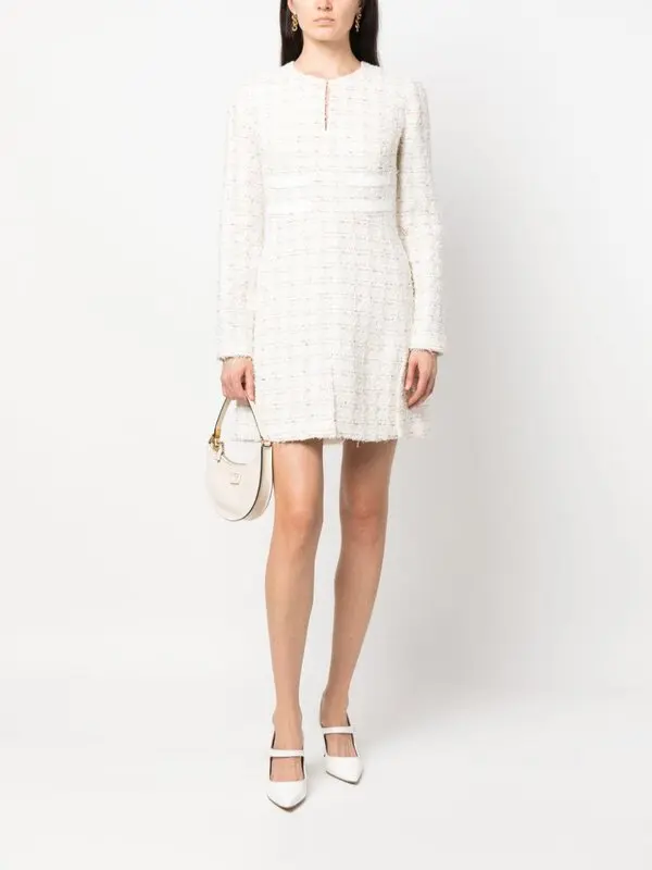 Giambattista Valli Long-sleeve Tweed Minidress