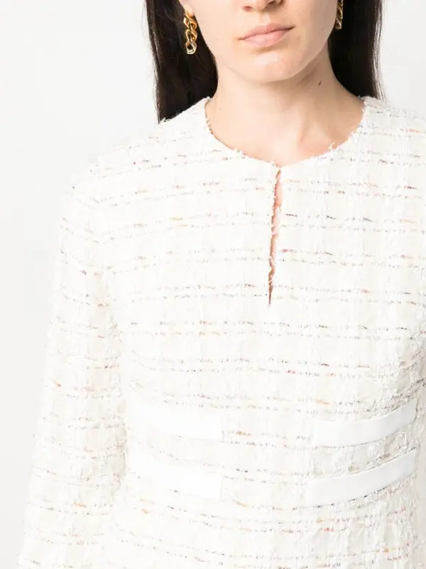Giambattista Valli Long-sleeve Tweed Minidress