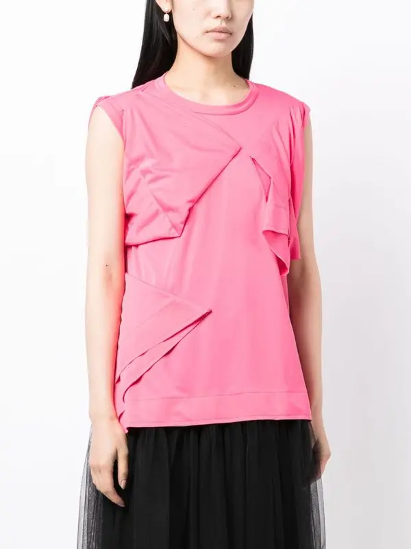 Comme Des Garçons Asymmetric Folded-detailing Tank Top