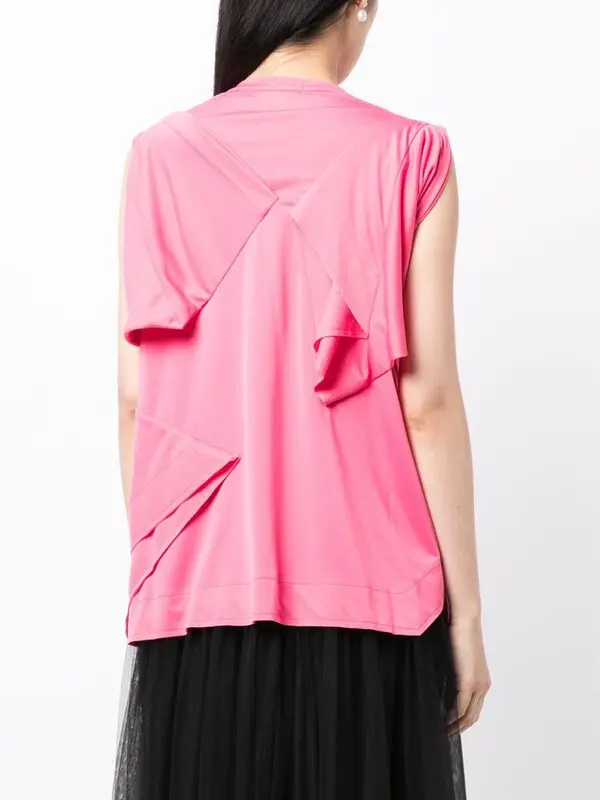 Comme Des Garçons Asymmetric Folded-detailing Tank Top