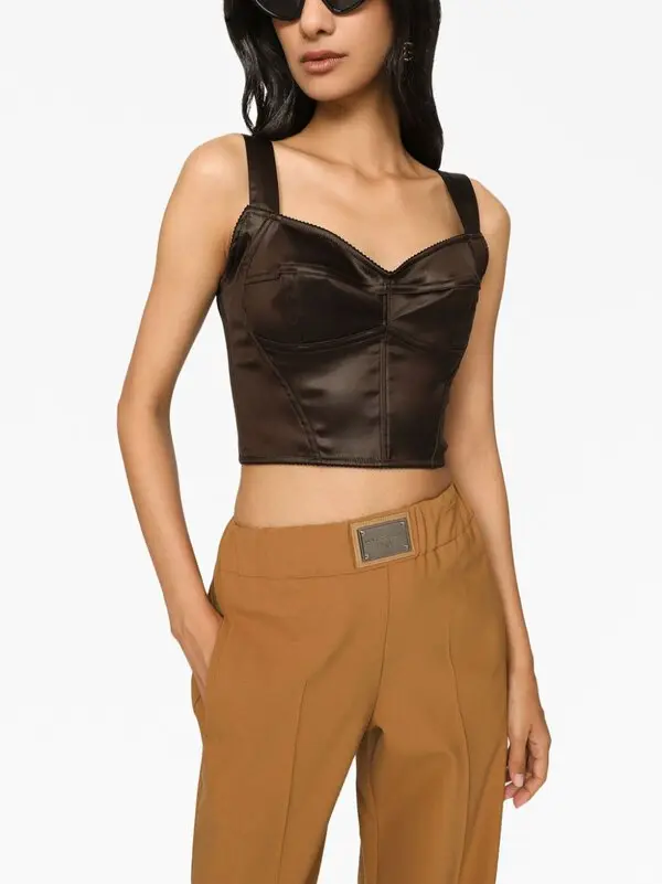 Dolce & Gabbana High-waisted Wool Trousers - Brown