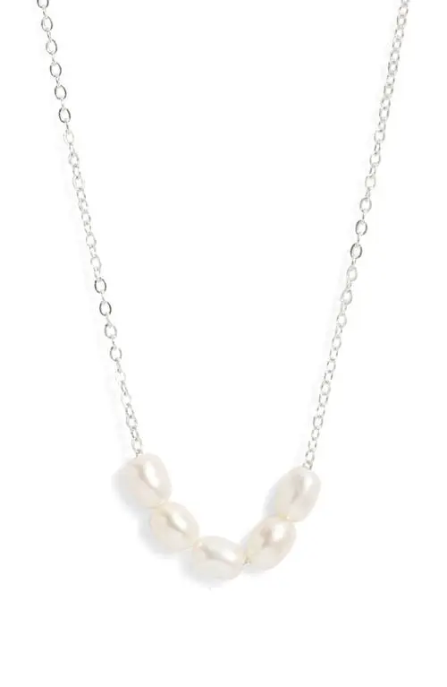 SET & STONES Landon Freshwater Pearl Necklace - Silver