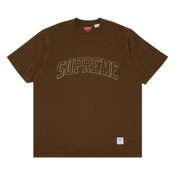 Supreme Sketch Embroidered Short-sleeve Top - Brown