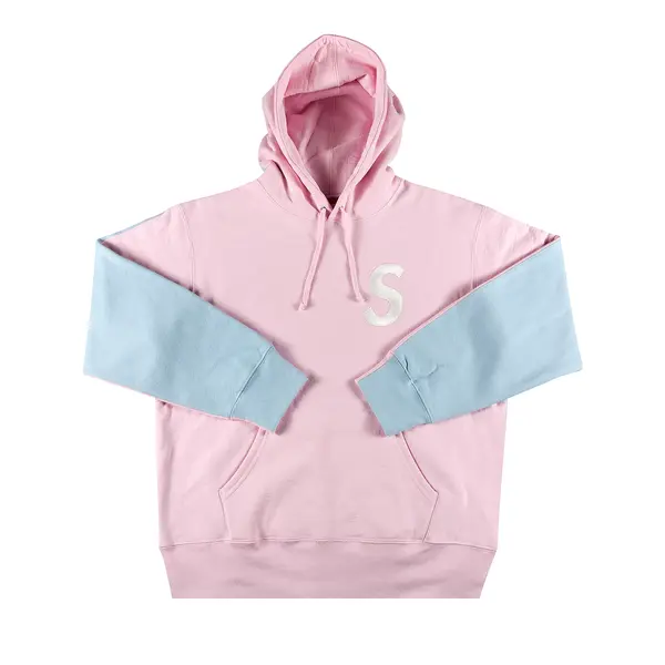 Supreme S Logo Split Hooded Sweatshirt - Pink | Editorialist