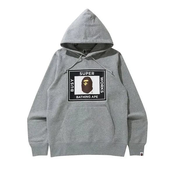 A BATHING APE Super Busy Works Pullover Hoodie - Grey