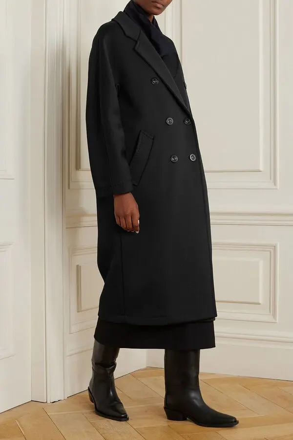 Max Mara Madame Double-breasted Woven Coat