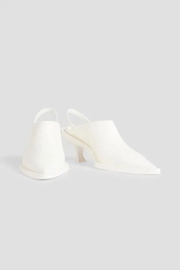 JIL SANDER Leather Slingback Pumps