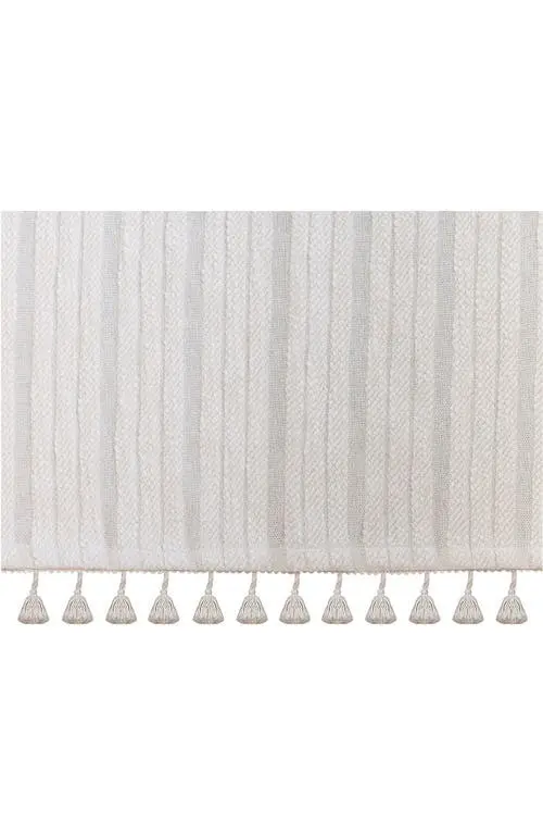 CRANE BABY Tassel Trim Crib Skirt - White