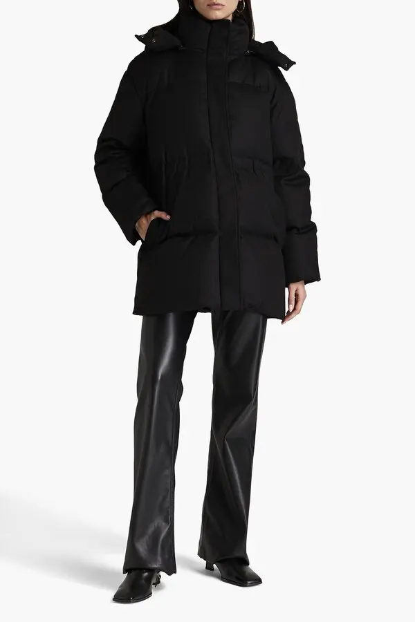 JOSEPH Dorset Quilted Wool, Tencel™ And Cashmere-blend Down Coat - Black