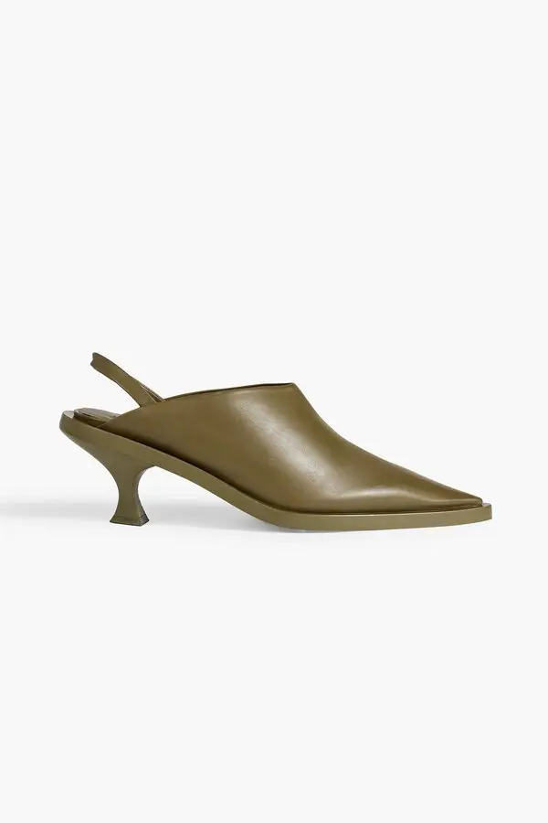 JIL SANDER Leather Slingback Pumps