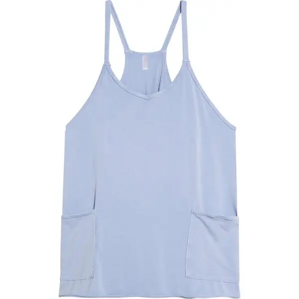 Free People Hot Shot Racerback Romper - Blue Ash
