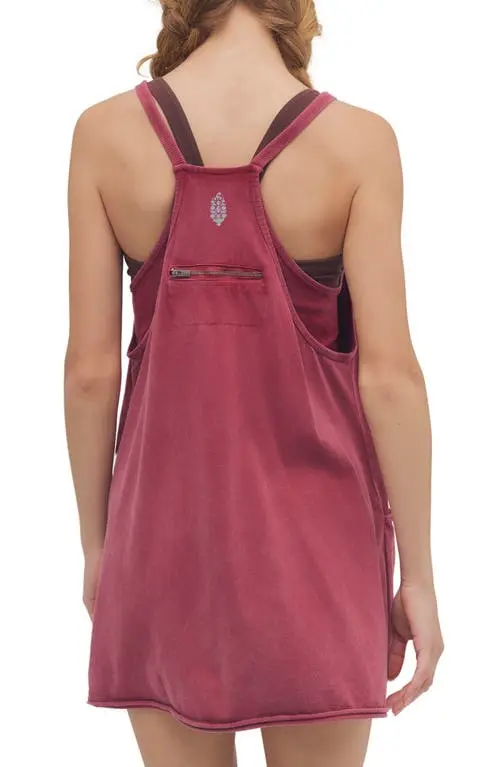 Free People Hot Shot Racerback Romper - Brick