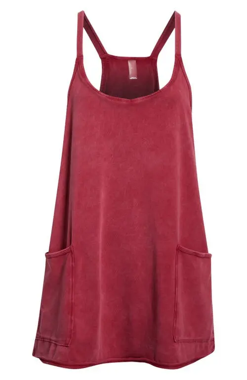 Free People Hot Shot Racerback Romper - Brick