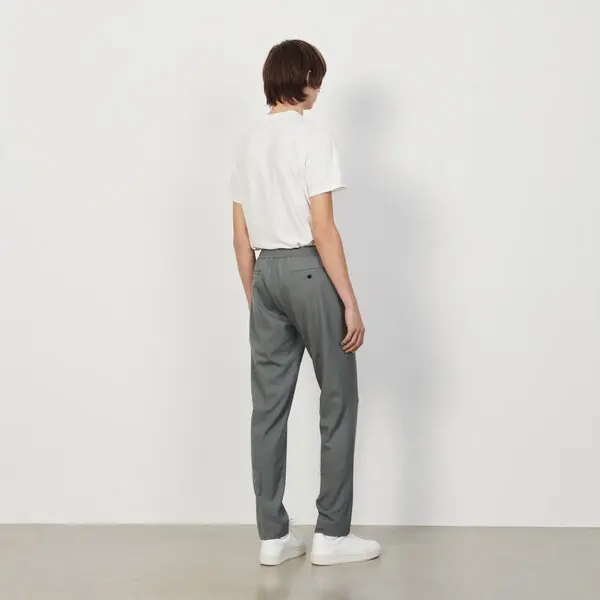 Sandro Wool Blend Pants - Verdigris